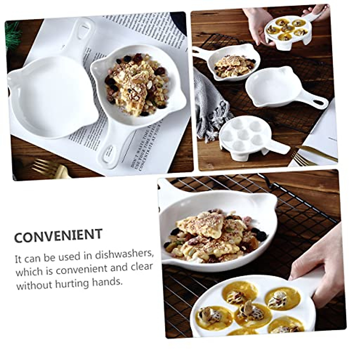 Cabilock 1pc Baked Snails Mini Saucepan French Bread Baking Pan Stainless Steel Tray Ceramic Bakeware Set Maker Ceramic Bread Loaf Pan Kitchen Supply Serving Plate Kitchen Gadget White Brie