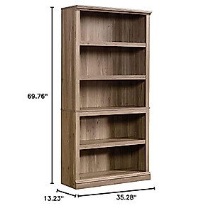 Sauder Select Collection 5-Shelf Bookcase, Salt Oak finish