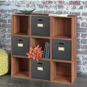 Niche Cubo Set of 4 Foldable Fabric Storage Bins- Grey