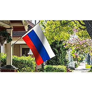 DANF Russia Flag 3x5 Ft Thick Polyester, Fade Resistant, Brass Grommets, Canvas Header, Double Sided Russian National Flags 3x5 Feet