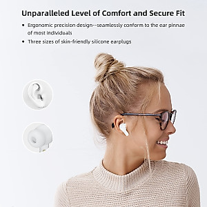 ANFIER Language Translator Earbuds Online Support 144 Languages & Accents Translation Music and Calling 3-in-1 Wireless Translator Device with APP Fit iOS & Android