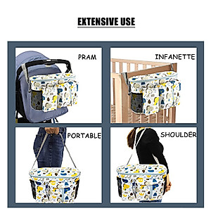 DAVID MA General-purpose pushcart holder with insulated cup holder,Applicable to a wide range of scenarios, travel necessary(blue owl)