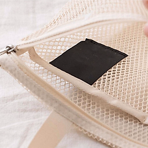 Mesh Toiletry Bag with Portable Handle Zipper Quick Drying Heavy Duty Large Capacity Shower Travel Makeup Organizer Bag for Bathroom, Travel, Swimming, Gym, Camping, College Dorms, Beach Navy Blue