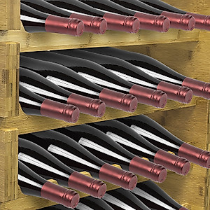 Sorbus Stackable Bamboo Wine Rack — Classic Style Wine Racks for Bottles — Perfect for Bar, Wine Cellar, Basement, Cabinet, Pantry, etc. (6-Tier)