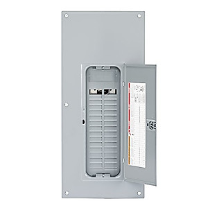 Square D - HOM3060L225PGC Homeline 225-Amp 30-Space 60-Circuit Indoor Main Lugs Load Center with Cover and Ground Bar, Plug-on Neutral Ready