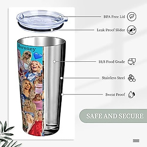 LAZHANG Megan Music Moroney Stainless Steel Insulated Car Sippy Cup With Lid Travel Mug for Cold Hot 20 oz