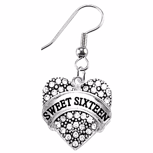 Sweet Sixteen Necklace, Earring, Bracelet Set, Hypoallergenic, Safe-Nickel, Lead, and Cadmium Free.