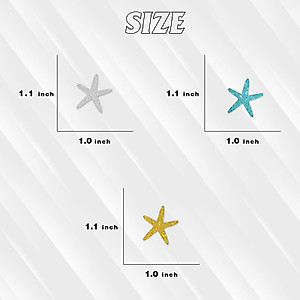 Helewilk Glitter Starfish Confetti, Ocean Theme Birthday/Baby Shower/Wedding Party Table Decorations, Kids Boys Girls Birthday Party Scatters Confetti, Beach Wedding Party DIY Crafts Supplies