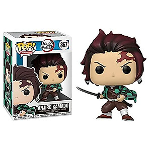 POP Demon Slayer - Tanjiro Kamado Funko Vinyl Figure (Bundled with Compatible Box Protector Case), Multicolor, 3.75 inches