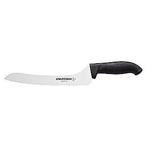 9" Scalloped Offset Sandwich Knife, Blk