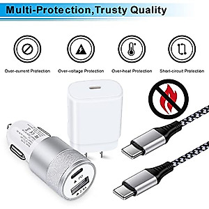 Super Fast Charger Type C for Samsung Galaxy A13 5G/A14/A53 5G/S23 Ultra/S22 Ultra/S22/S21/FE/Z Flip 4/Fold 4,25W PD PPS USB C Wall Charger 38W Car Adapter+6FT USBC to C Cable+3FT USBA to Type C Cable