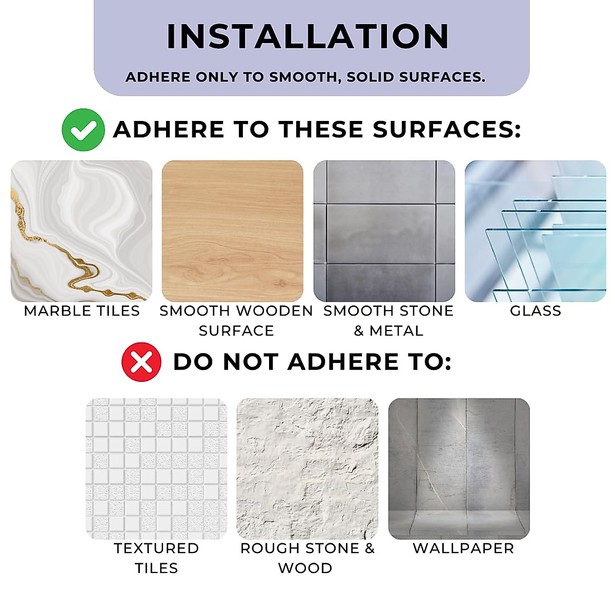 FERROFASIL Shower Caddy 2 Pack, Adhesive Shower Organizer for Bathroom Storage, Adhesive Shelves for Bathroom Organization, Large Shelf for Storage Kitchen Shower Bathroom and Cabinet Organization