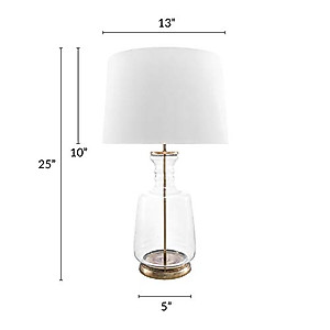 nuLOOM RJT01AA Eagan 24" Glass Table Lamp, Height, Gold