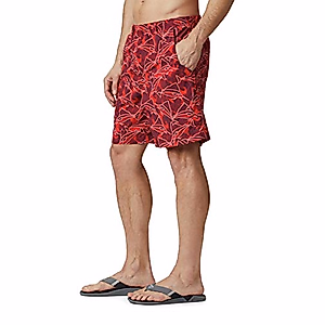 Columbia Men's Super Backcast Water Short, Red Spark Fish Wave Print, Medium x 6