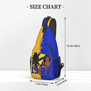 Sigma Gamma Sling Bag for Women Rho Sorority Gifts Lightweight Crossbody Daypack with Adjustable Chest Bag for Sports Travel, Hiking