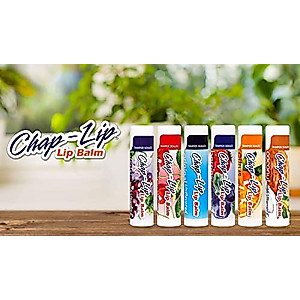 Chap-Lip Vitamin E Lip Balm with Coconut Oil - Lip Moisturizer Treatment - Moisturizing, Soothing, & Refreshing, Total Hydration Treatment & Lip Therapy - Assortment of 6 Refreshing Flavors, 48 Count