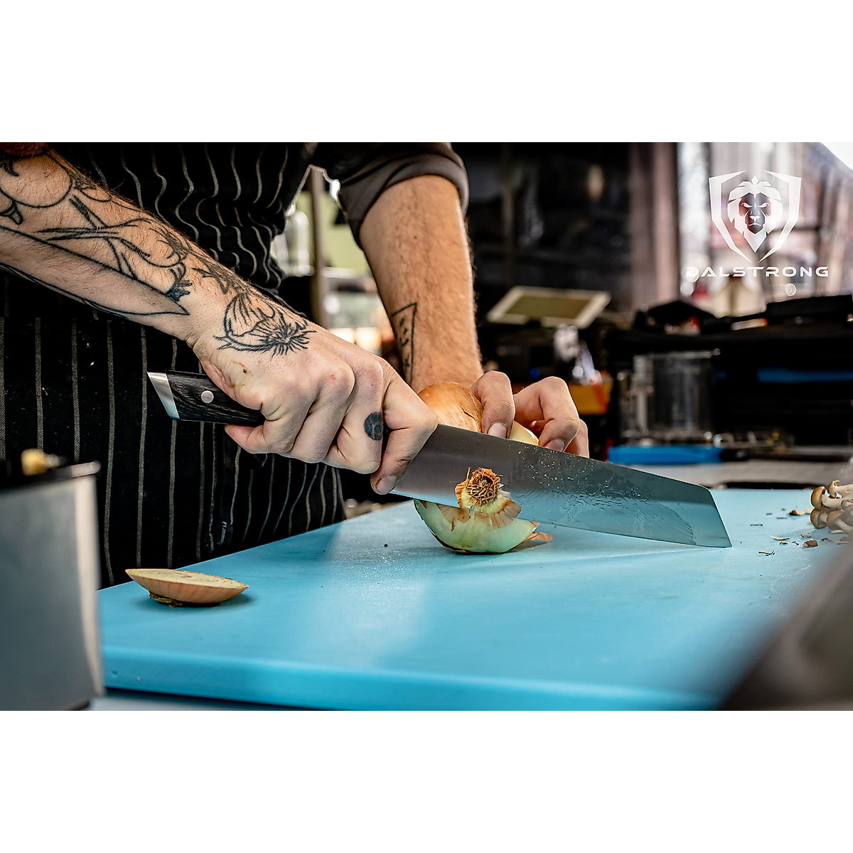 Dalstrong Kiritsuke Chef Knife - 8.5 inch - Gladiator Series Elite - Forged German High Carbon German Steel - Full Tang Kitchen Knife - Black G10 Handle - w/Sheath - Chef's Knife - NSF Certified