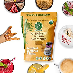Colibreeco, Unrefined Cane Sugar, 1 Pound (Pack of 1): Sweeten your Drinks and Recipes With Powder Organic Cane Sugar, Naturally Sweet and Chemical-Free, Panela, Piloncillo, Jaggery, Raw Sugar.