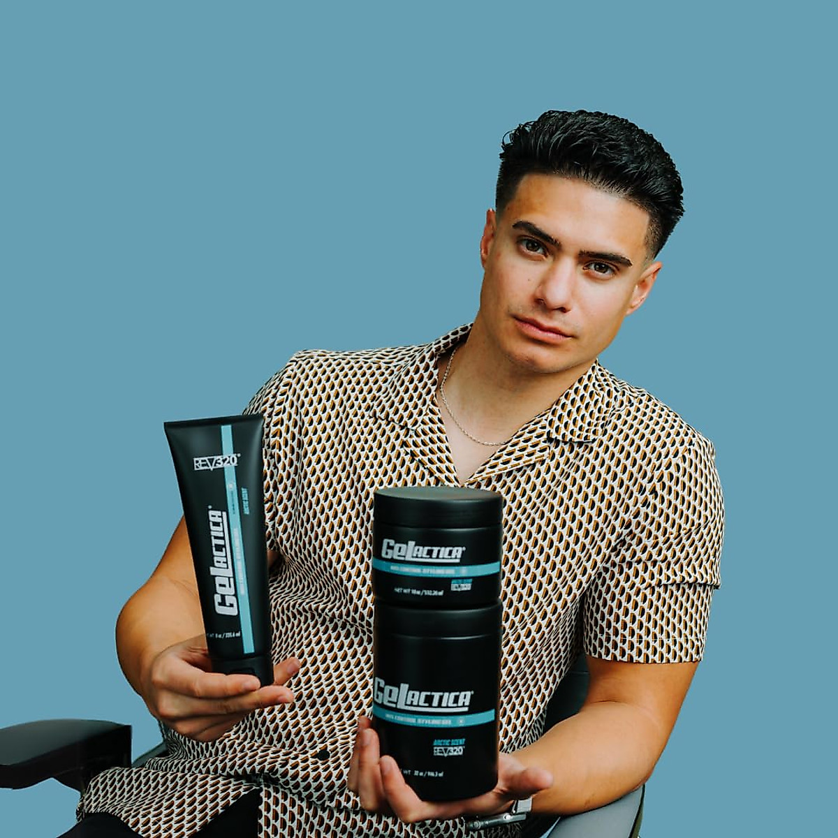 Gelactica Max Control Hair Gel for Men, Alcohol-Free, Strong Hold Styling Gel, Natural Extracts for Long-Lasting Hold and Shine, Slick Back Hair Style 32 Oz