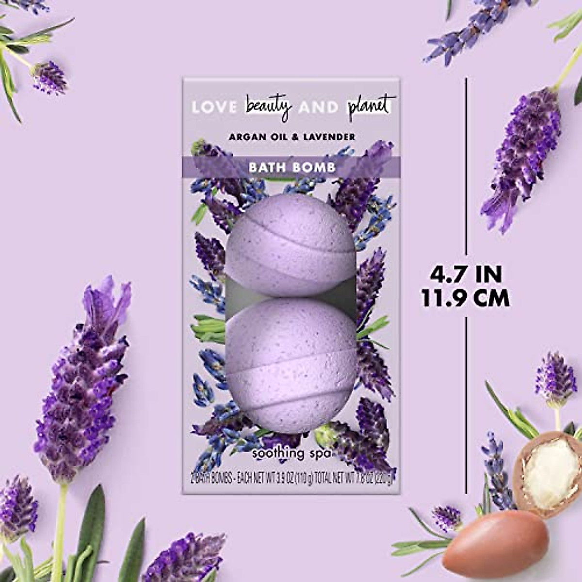 Love Beauty and Planet Bath Bombs Gift Set Gift Ideas for Her, Wife, Bath and Body Pampering Gift Set Murumuru Butter and Rose, Coconut Water and Mimosa Flower, Argan Oil and Lavender Paraben Free