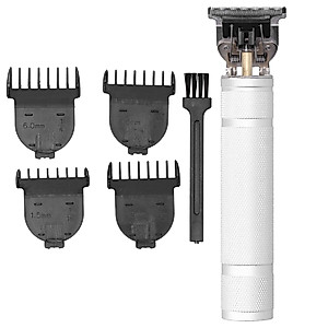 Hair Trimmer, Ergonomically Body Design Powered By 18650 Lithium Battery Barber Shop Hair Clipper Hair Clipper, for Barber Shop(Silver)