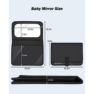 JOYTUTUS Baby Car Mirror with Tablet Holder, Adjustable Car Seat Mirror for Rear Facing Infant, Multifunctional Baby Mirror Car Organizer with Wide View Shatterproof