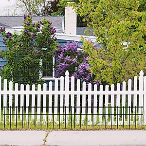 KIMORE 10 Pack Animal Barrier Fence, 24x15IN No Dig Fence Underground Decorative Garden Fencing, Rustproof Metal Wire Garden Fence Border,Dog Rabbits Blocker Fence for Outdoor Yard