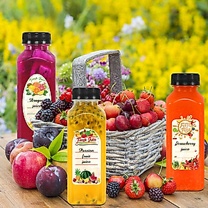 PeacePeo Plastic Juice Bottles with Caps 12 OZ, 45 Pcs Juice Bottles Clear Empty Reusable Juice Bottle with Tamper Lids for Juicing Refillable Juice Bottles for Travel