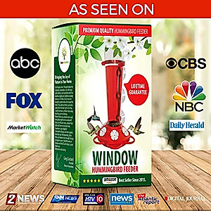 Large Leak Proof Window Hummingbird Feeders for Outdoors Hanging - Ant and Bee Proof - Window Hummingbird Feeder for Outdoor - Hummingbird Feeder Window Mount