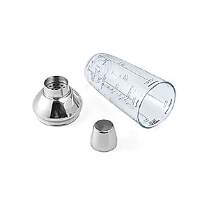 Houdini 24oz Glass Cocktail Shaker, Includes Six Recipes