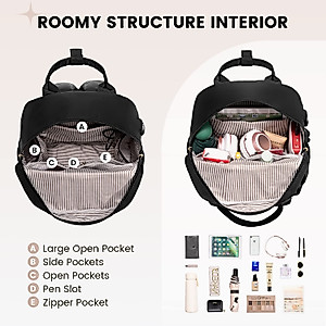 LOVEVOOK Mini Backpack for Women Girls Stylish Waterproof Backpack Purse with USB Port, Cute Daypack for School Travel Party