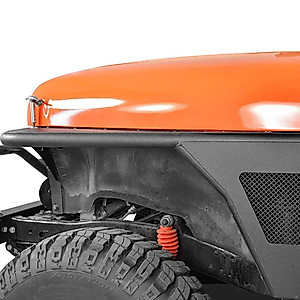 Paramount Automotive 51-0041 Black Front Steel Fender with Mesh Insert (Jeep Wrangler TJ)