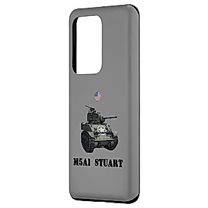 Galaxy S20 Ultra M5A1 Stuart, USA Light Tank WW2 Military Machinery Case