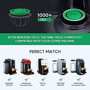 Refillable Vertuo Coffee Capsules DISCS Reusable filters Refillable Coffee PodS for VERTUOLINE & VERTUO capsules, compatible with VERTUOLINE & VERTUO pods