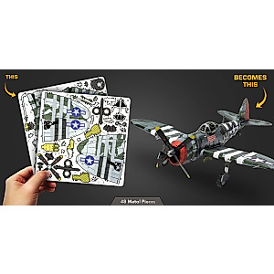 Metal Earth P-47 Thunderbolt 3D Metal Model Kit Fascinations