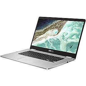 ASUS Chromebook C523NA , 15.6" FHD NanoEdge-Display with 180 Degree-Hinge, Intel Celeron N3350-Processor 1.1GHz, 4GB LPDDR4-RAM, 64GB Storage, Chrome OS, Silver (Renewed)
