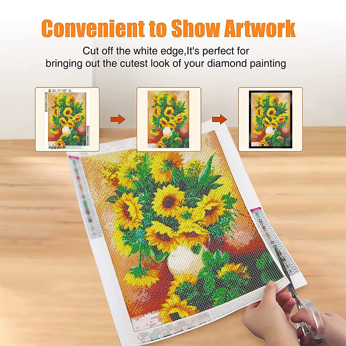 Isshrimp 6 Pack Diamond Painting Frames 30x40cm,12x16 Inch Diamond Art Frames,Inside Size 10x14 inch,Magnetic Diamond Art Frame Self-Adhesive, Poster Frames for Home Wall Office Deco(Black).