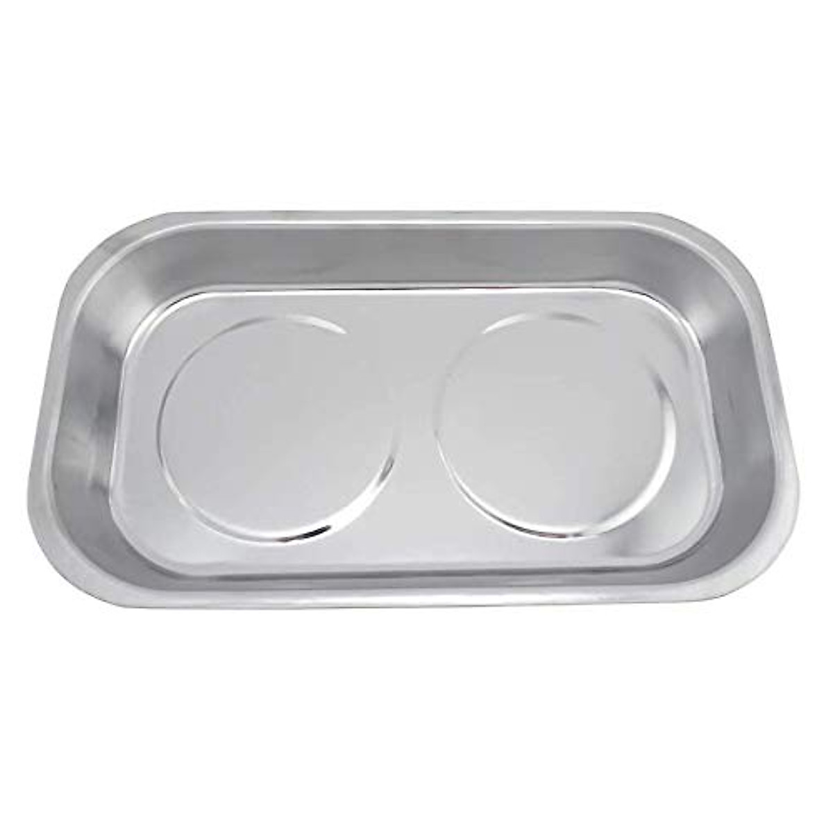 Edward Tools 9.5” Large Rectangle Magnetic Tray - Magnetic Parts Tray for Screws, Nut, Bolts, Small Tools - Great for Mechanics, DIY - Heavy Duty Stainless Steel - Extra Strength Magnet