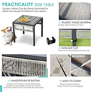 RADIATA PE Wicker Patio Furniture Set, Modern Outdoor All-Weather Rattan Sofa Sectional Set with 4'' Thick Cushions and Ottomans for Backyard Garden Living Room