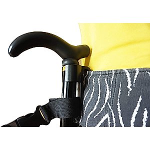Adjustable Elastic Wrist Straps and Hands Free Walking Stick Cane Holder No More Dropping Walking Sticks - Attach to Belt or Waist Band -（Suitable for 7/8~1"）~ Perfect Solution - No Walking Stick