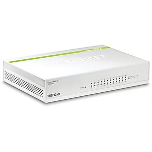 TRENDnet 24-Port Gigabit GREENnet Switch, QoS, 48 Gbps Switching Fabric, Fanless, Plug & Play, Half & Full Duplex, TEG-S24D