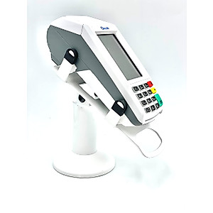 Discount Credit Card Supply Valor Paytech Low Profile Swivel and Tilt Terminal Stand, Screw-in or Adhesive, White