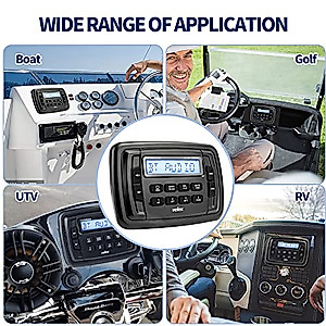 Velex Powersport Marine Stereo Radio AM FM Tuner Stereo 4 x 45W Bluetooth Streaming UTV ATV