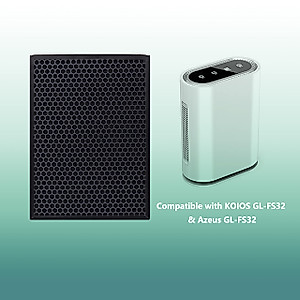 TTAP003 Replacement Filter, Compatible with TaoTronics TTAP003 and VIVOSUN 5-in-1 Air Purifiers, H13 Grade True HEPA and Activated Carbon Filter, 2 Pack