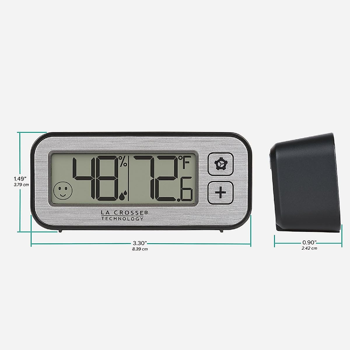La Crosse Technology 513-148-TBP-3 Mini Digital Clock with Comfort Meter