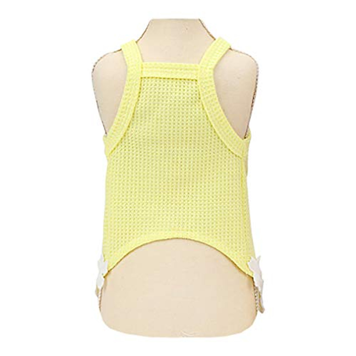 Dog Dress Puppy Skirt Dog Clothes Princess Dresses Tutu Chick Braces Skirt Wedding Cotton Suspender Skirt for Small Dog Girl Female Cat (Yellow, L)