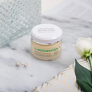 ANNEMARIE BÖRLIND - LL REGENERATION Revitalizing Night Cream - Natural Anti Aging Vitamin C, E and Retinoid Face Cream for Visibly Firmer and Wrinkle Free Skin - Step 4 of 5-1.69 Oz.