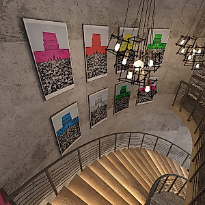 TOTIO Industrial Style Wallpaper Beige Grey Cement Concrete Contact Paper Self Adhesive Removable Vinyl Wall Paper Roll 16×118inch Matte Wall Covering [Thicken] Kitchen Bathroom Studio Peel Stick