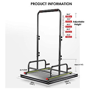 KDFJ Indoor Sport Horizontal Bars,Multifuncional Power Tower,Pull Up Bar, Home Gym Fitness Equipment Abdominal Muscle Trainer Workout-Standard