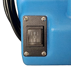 Soleaire Max Storm 1/2 HP Durable Lightweight Air Mover Carpet Dryer Blower Floor Fan for Pro Janitorial Cleaner, Blue, 1 Pack